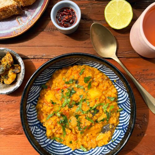 Creamy Red Lentil Curry with Potatoes and a Sweet-Sour Kick - Beyond ...