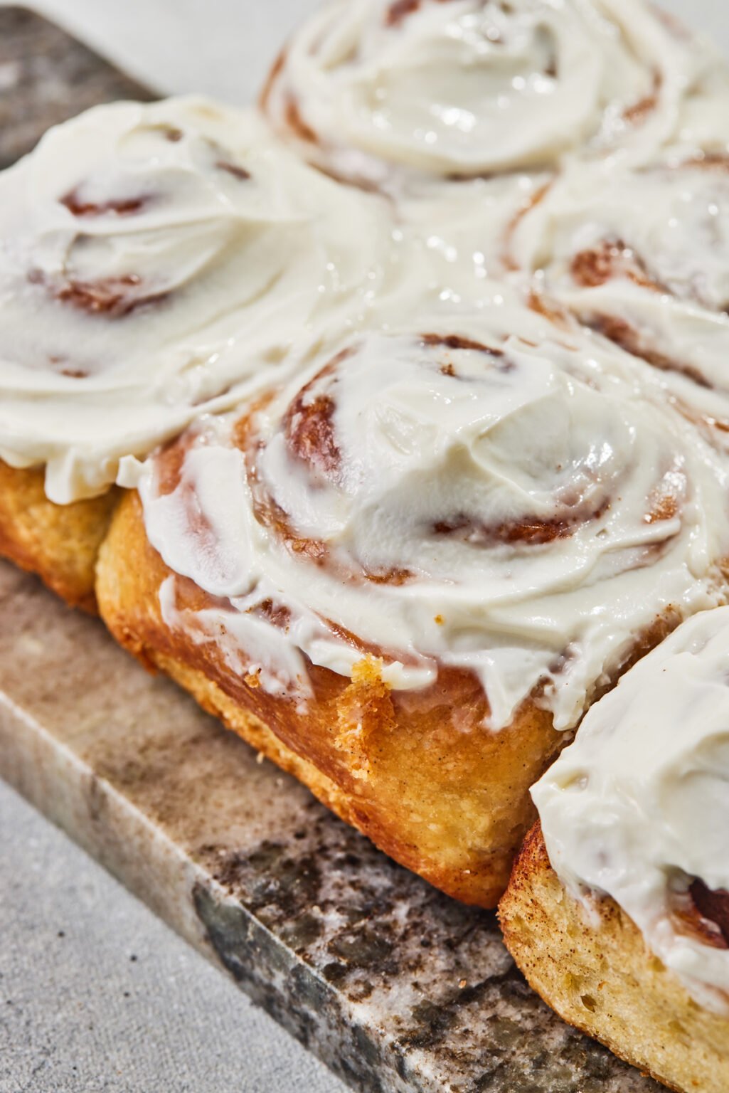 Cardamom Cinnamon Rolls with Rosewater Cream Cheese Glaze - Beyond Chutney