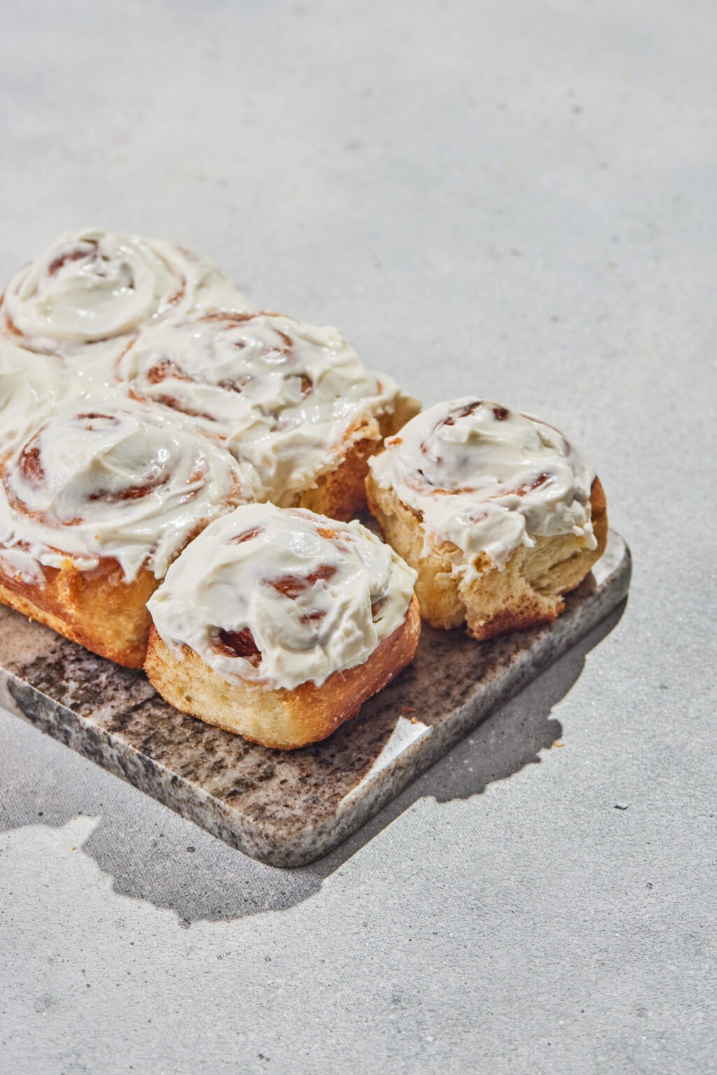 Cardamom Cinnamon Rolls with Rosewater Cream Cheese Glaze - Beyond Chutney